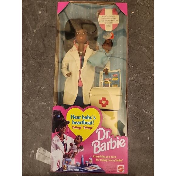 Mattel | Toys | Mattel Dr Barbie Black Doll And Baby Medical Set New In ...